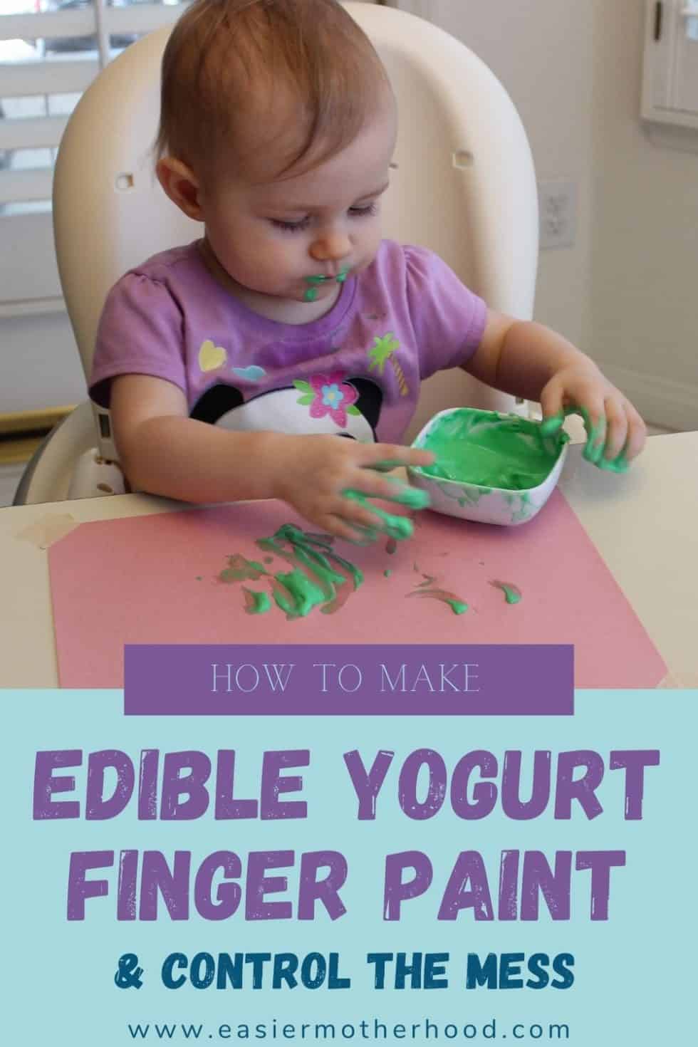 Edible Yogurt Finger Paint for Babies & Toddlers - The Default Cook
