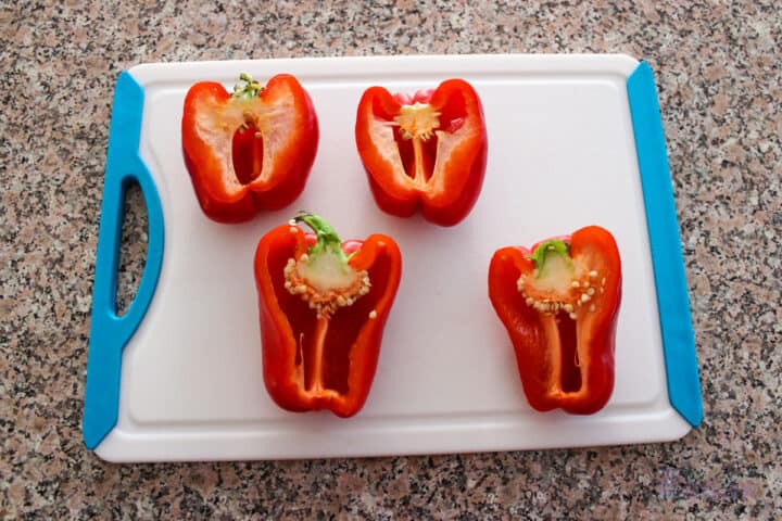 Air Fryer Roasted Red Peppers - The Default Cook