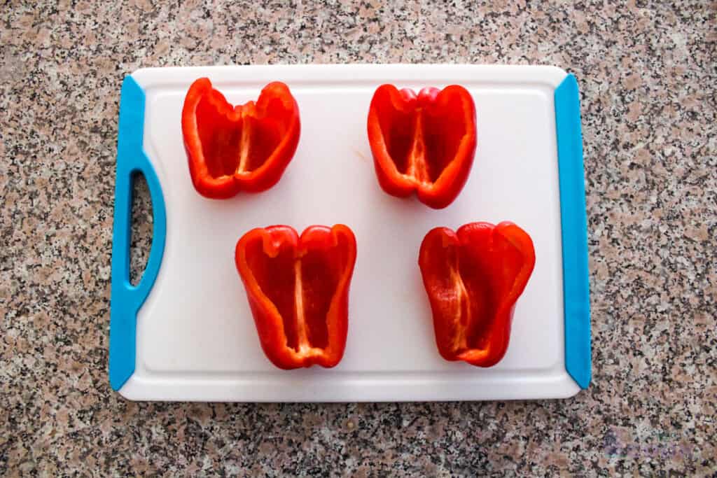 Air Fryer Roasted Red Peppers - The Default Cook