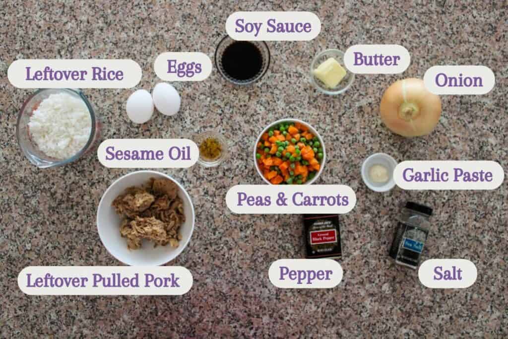 Leftover Pulled Pork Fried Rice - The Default Cook