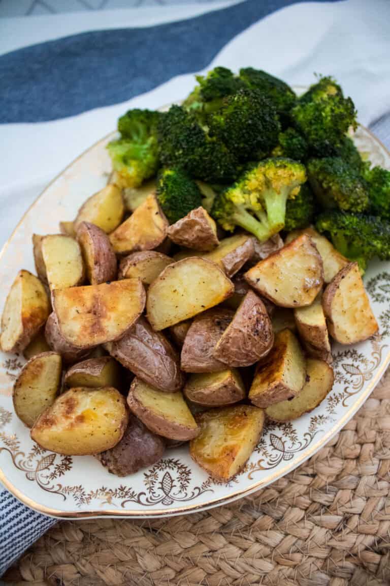 Roasted Potatoes and Broccoli - The Default Cook